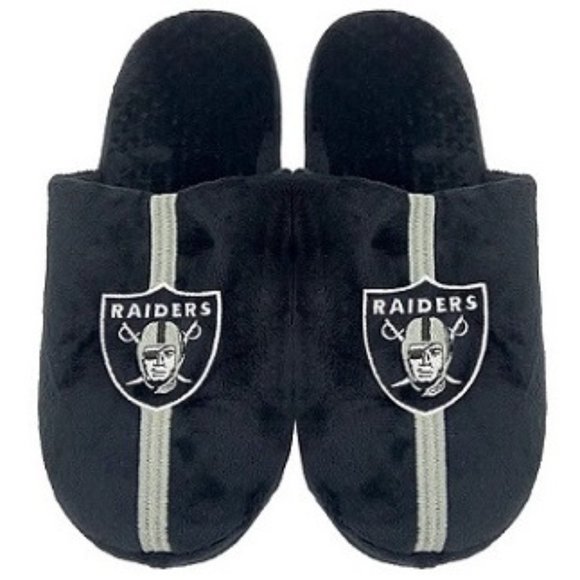 Foco | Shoes | Las Vegas Raiders Team Stripe Slippers Men Nfl Large ...